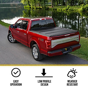 UnderCover Flex Hard Folding Truck Bed Tonneau Cover | FX21032 | Fits 2022 - 2023 Ford Maverick 4' 6" Bed (54.4")