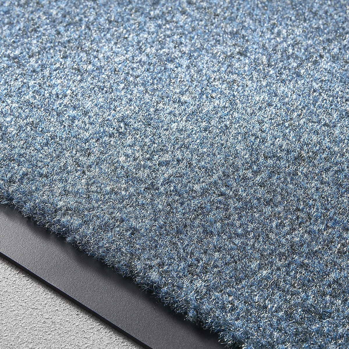 Consolidated Plastics Economy Indoor/Outdoor Entrance Floor Mat with Non-Slip Rubber Backing, Absorbs Water, 18 Oz Heavy Duty Carpet Rug Commercial Grade (4' x 6', Blue)