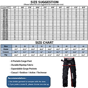 Men's BDU Casual Military Pants, Tactical Wild Army Combat ACU Rip Stop Camo Cargo Work Pants Trousers with 8 Pockets #7533 Navy Blue 30