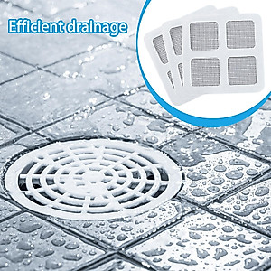 Shower Drain Sticker - Hair Guard Sewer, Floor Drain Mesh | 3 Bathtub Strainer Hair Catcher Patches, Disposablle Prevent Clogged Drains Filter Screen, Kitchen Sink Strainer Stopper for Trash
