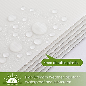 Blank Yard Signs With Stakes 17x12 Inches, Outdoor Corrugated Plastic Board For Estate Garage Yard Sale Signs, Diy Lawn Ground Signs, 6pcs Make Outside Sign Kit White