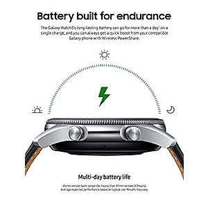 Samsung Galaxy Watch3 Watch 3 (GPS, Bluetooth, LTE) Smart Watch with Advanced Health Monitoring, Fitness Tracking, and Long Lasting Battery (Silver, 41MM) (Renewed)