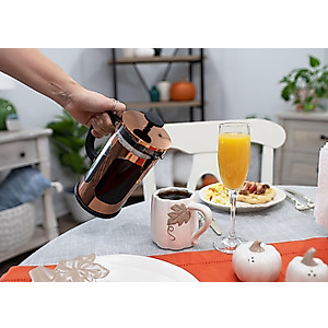 Nat & Jules Pumpkin Shaped 12 ounce Ceramic Coffee Mugs: Perfect for Halloween, Thanksgiving and Fall Kitchen & Home Collections - Set of 2, White