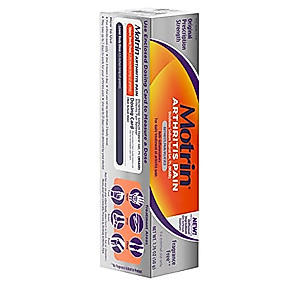 Motrin Arthritis Pain Relief Diclofenac Sodium Topical Gel 1%, Anti-Inflammatory Cream for Arthritis Pain in Hands, Wrists, Elbows, Knees, Feet & Ankles, NSAID Pain Relief Gel, 1.76 Oz