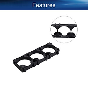 Auniwaig 50PCS Cell Spacer 26650 Battery Plastic Holder Bracket,Triple Battery Holder Bracket Battery Pack Bracket for DIY Fixed Battery