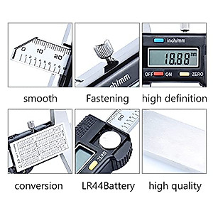 Oudtinx Digital Depth Caliper Electronic Depth Gauge Caliper Depth Rule (150mm(Normal))