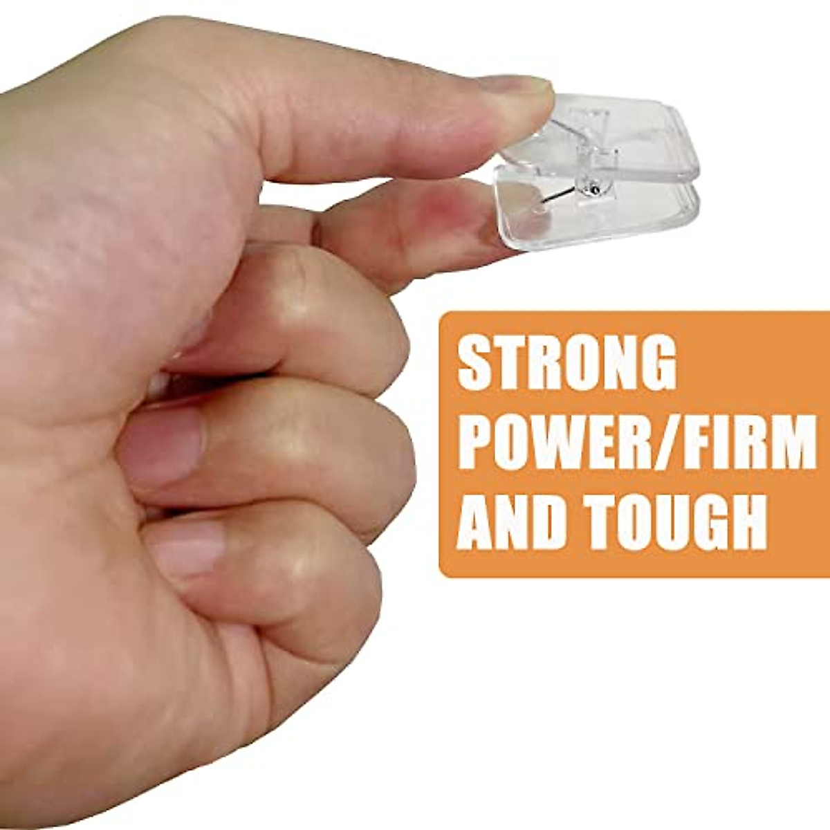 20 Pieces Self Adhesive Clips, Wall Clips,Tapestry Hangers,Photo Clips for Paper Flag Hanger,Sticky Clips for Teachers,Double-Sided Adhesive Spring Clips for Poster Home Office Rope