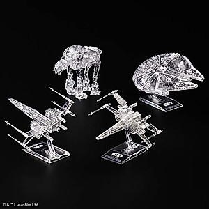 Bandai Hobby - Star Wars - The Last Jedi Clear Vehicle Set, Bandai Spirits VM Model Kit