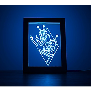 Rick & Morty LED Aliens Acrylic 3D Nightlight Picture Frame with Remote Control, Adjustable Brightness, WeShip Things Design #10