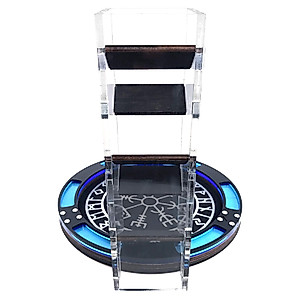 C4Labs 10" Round Padded Norse Compass Dice Tray and Tall Classic Black Dice Tower