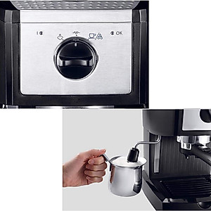 ROLTIN Coffee Machine Espresso Coffee Machine Maker 15 Bar, Capuccino, Frothing Milk Foam, 1100W, Capacity 1L Removable Drip Tray Steam Nozzle Compatible with Preparing Drinks