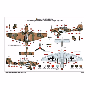 Airfix Junkers Ju87R-2/B-2 Stuka 1:48 WWII Military Aviation Plastic Model Kit A07115, Red