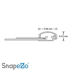 SnapeZo Notice Frame 11x17 Inches, Red 1 Inch Aluminum Profile, Front-Loading Snap Frame, Wall Mounting, Sleek Series