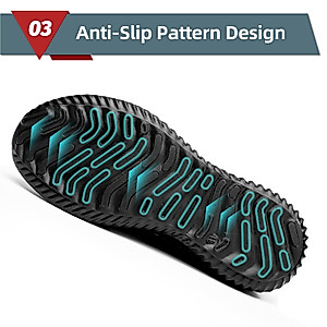 Steel Toe Shoes for Men Lightweight Indestructible Work Sneakers for Women Puncture Proof Comfortable Slip On Safety Shoes for Industrial Coustruction