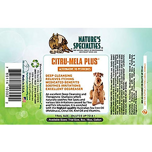 Nature's Specialties Citru-Mela Shampoo for Dogs Cats, Non-Toxic Biodegradeable, 16oz
