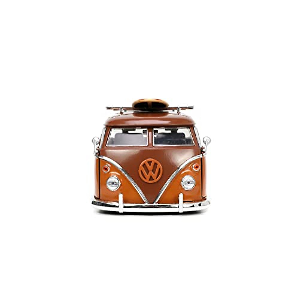 Jada Toys Disney Pixar Toy Story 1:24 Volkswagen T1 Bus Diecast Vehicle & 2.75" Woody Figure, Brown