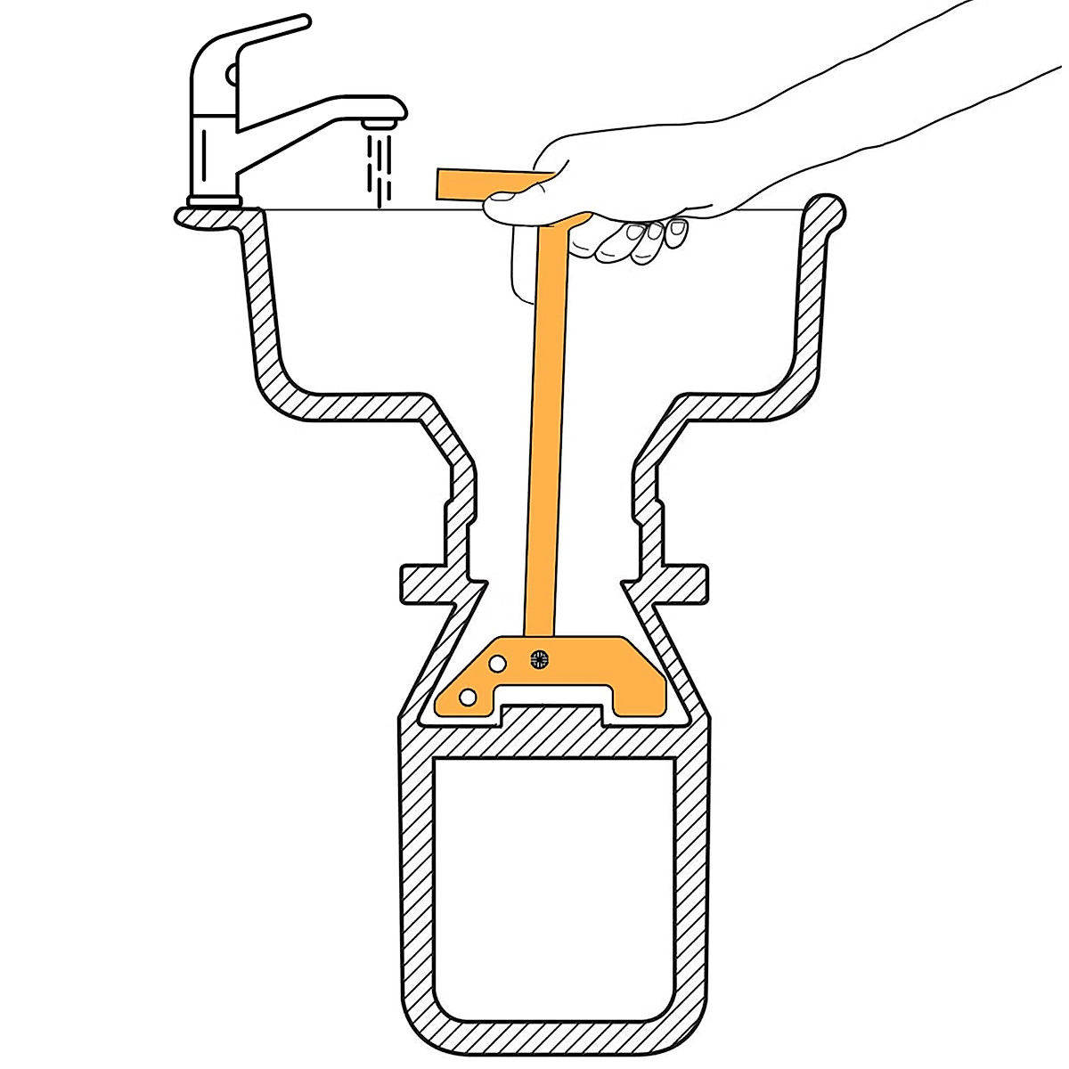 Garbage Disposer Unjamming Wrench,Garbage Disposal Wrench,Silver Garbage Disposal Wrench Tool,for Remove Unclog Kitchen Sink Clogging Above the Sink