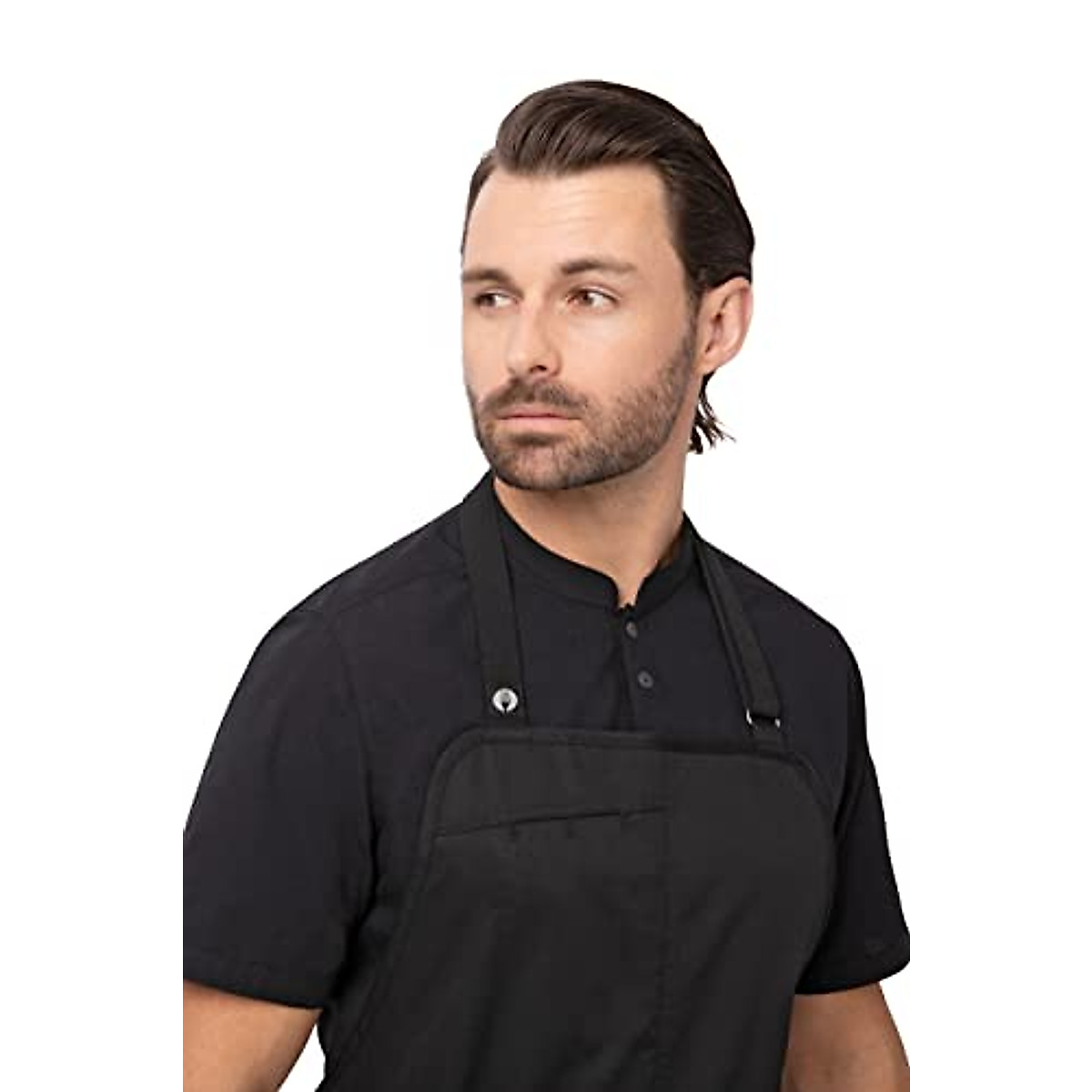 Chef Works Unisex Brio Chef Apron, Black, One Size