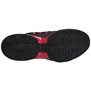 PUMA Mens Axelion Cross Trainer, SPARK PUMA Mens Black-High Risk Red, 10.5