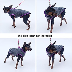 PIXRIY Dog Fleece Sweater, Soft Dog Vest Apparel Sleeveless Puppy Winter Cold Weather Clothes Doggie Jacket Pullover for Small Medium Dogs and Cats(Grey,M)