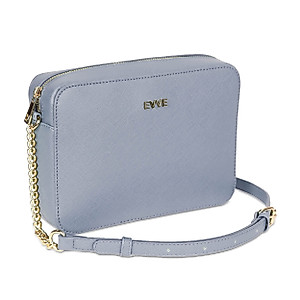 EVVE Women's Saffiano Crossbody Camera Bag Designer Shoulder Purse with Chain and Leather Strap|DBL