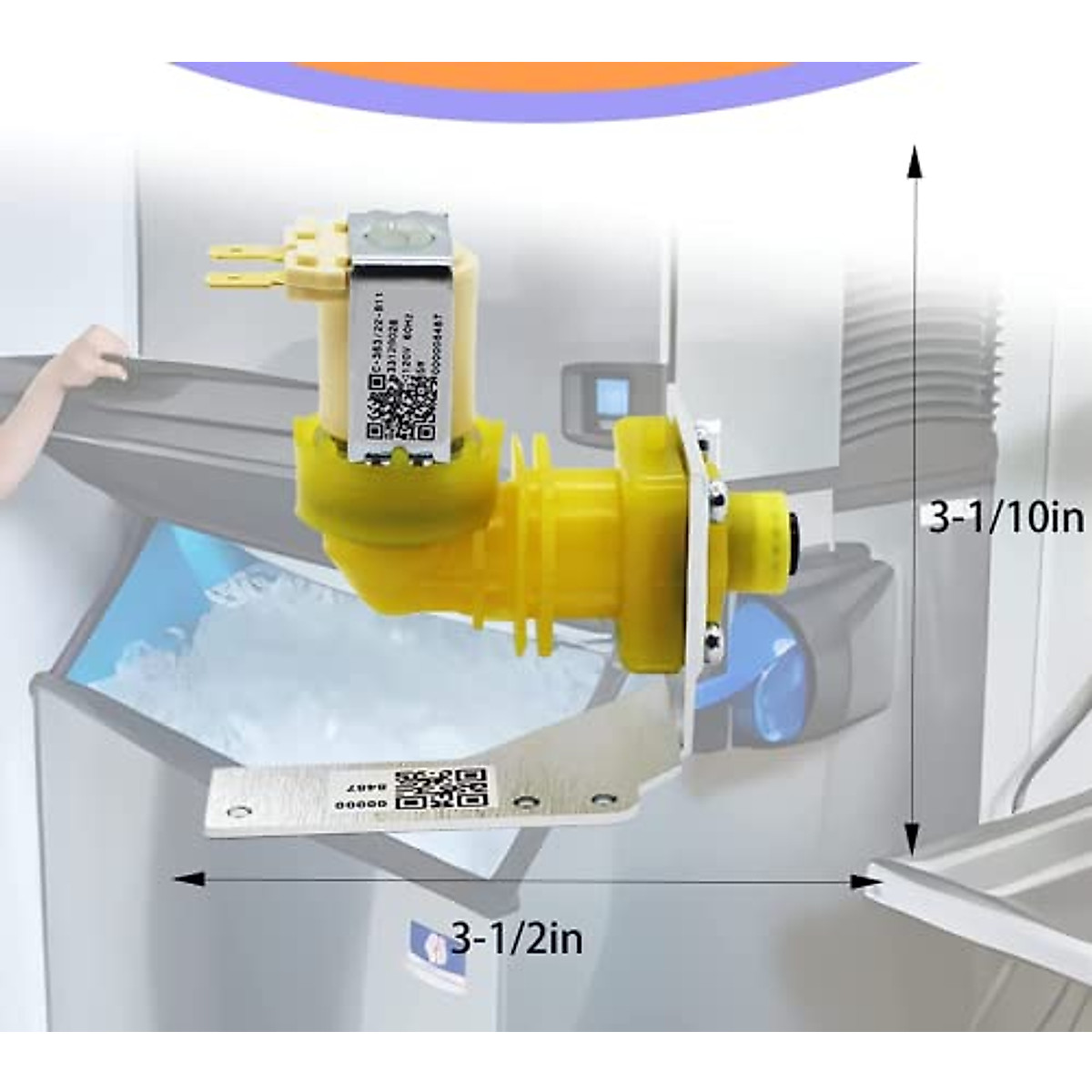 000009120 000008483 000008487 Ice Machine Water Inlet Valve 120V 60Hz 5W Compatible with Manitowoc Ice Machine Parts - Valve Only