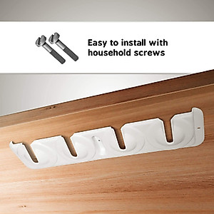 KLEARSTAND Marine RV Wine Glass Holder, White, Easy Install, Made in USA (1 rack)