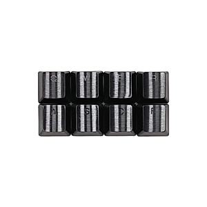 Teamwolf stainless steel MX Metal Keycap for keyboard gaming key QWERWASD R2 R3 light through back lit Black Blue Gold gradient (TW Silver QWERWASD)