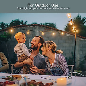 [New Version] TREATLIFE Outdoor Smart Dimmer Plug, 2 Individual Control Sockets, 600W, Compatible with Alexa, Google Home, IP64 for Outdoor String Lights, Dusk to Dawn, 2.4Ghz WiFi Only