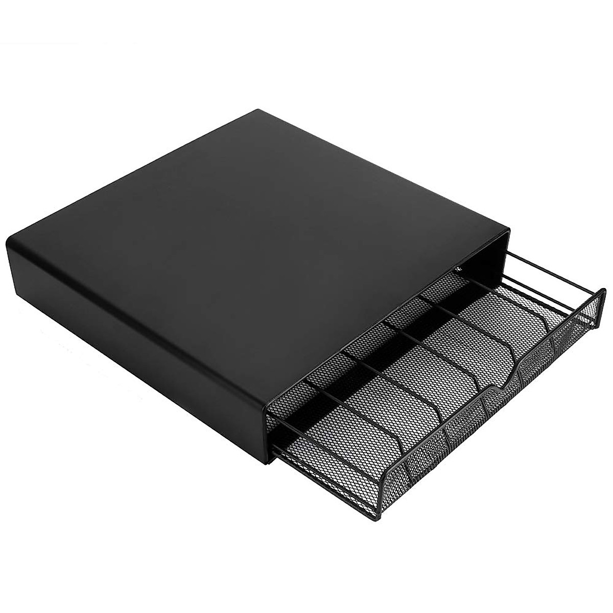 Black Coffee Capsule Holder Drawer Storage Rack Organizer for 36Pcs Capsules Suitable for Home Office