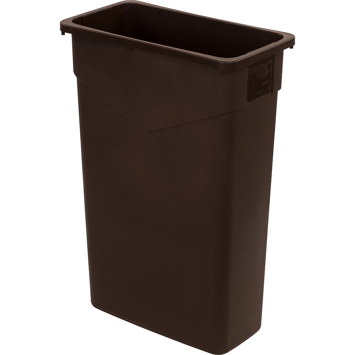 Carlisle FoodService Products 34202369 TrimLine Polyethylene Waste Container, 23 Gallon Capacity, 20" Length x 11" Width x 29.88" Height, Dark Brown (Case of 4)