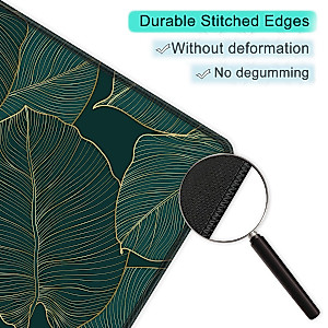 ITNRSIIET Mouse Pad with Stitched Edge Premium Textured Smooth Precise Operation Waterproof Washable Non-Slip Rubber Base Desktop Protection Mat, 10.2×8.3×0.12 inches, Palm Texture