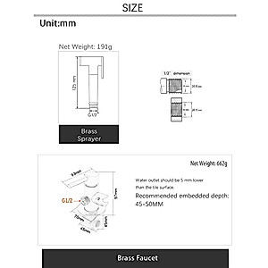 MINJING Handheld Bidet Sprayer for Toilet, Hot and Cold Stainless Steel Brushed Nickel Cloth Diaper Bidet Toilet Sprayer for Baby Wash and Feminine Wash,Gunmetal Gray