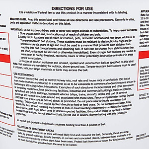 JT Eaton 709-AP Bait Block Rodenticide Anticoagulant Bait, Apple Flavor, for Mice and Rats (Pail of 144)