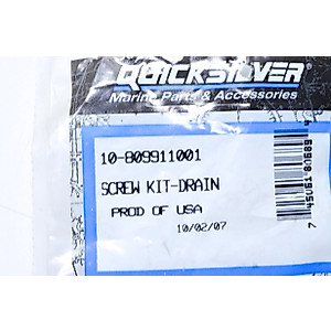 Quicksilver 10-809911001; Screw Kit-Drain Replaces Mercury/Mercruiser Made by Quicksilver