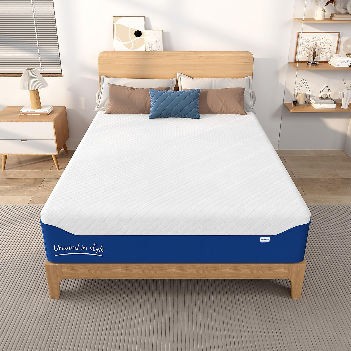 Memory Foam Mattress,12 Inch Full Mattress in A Box,Green Tea Gel Infused Mattress Medium Firm,Fiberglass Free with Washable Breathable Fabric Cover,CertiPUR-US Certified,120 Nights Risk-Free Trial