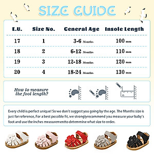 Babelvit Infant Baby Girl Boy Sandals Comfort Premium Summer Outdoor Casual Beach Shoes with Flower Bowknot Anti Slip Rubber Sole Newborn Toddler Prewalker First Walking Shoes