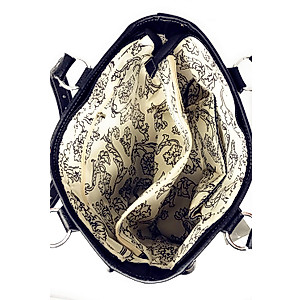 Western Sugar Skull Rhinestone Flora Embroider Concealed Carry Purse/Multi Color (Purple)