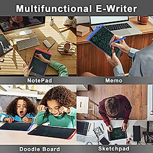 LCD Writing Tablet 12 inch Drawing Board Writing Pad Electronic Doodle Digital Memo Notpad E-Writer Portable Notebook - Black