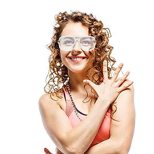 Lohoee Hip Hop Costume Kit Old School Rapper Sunglasses Faux Gold Chain Earrings 80s/ 90s Rapper Accessories Party Supplies Decorations Cosplay Props