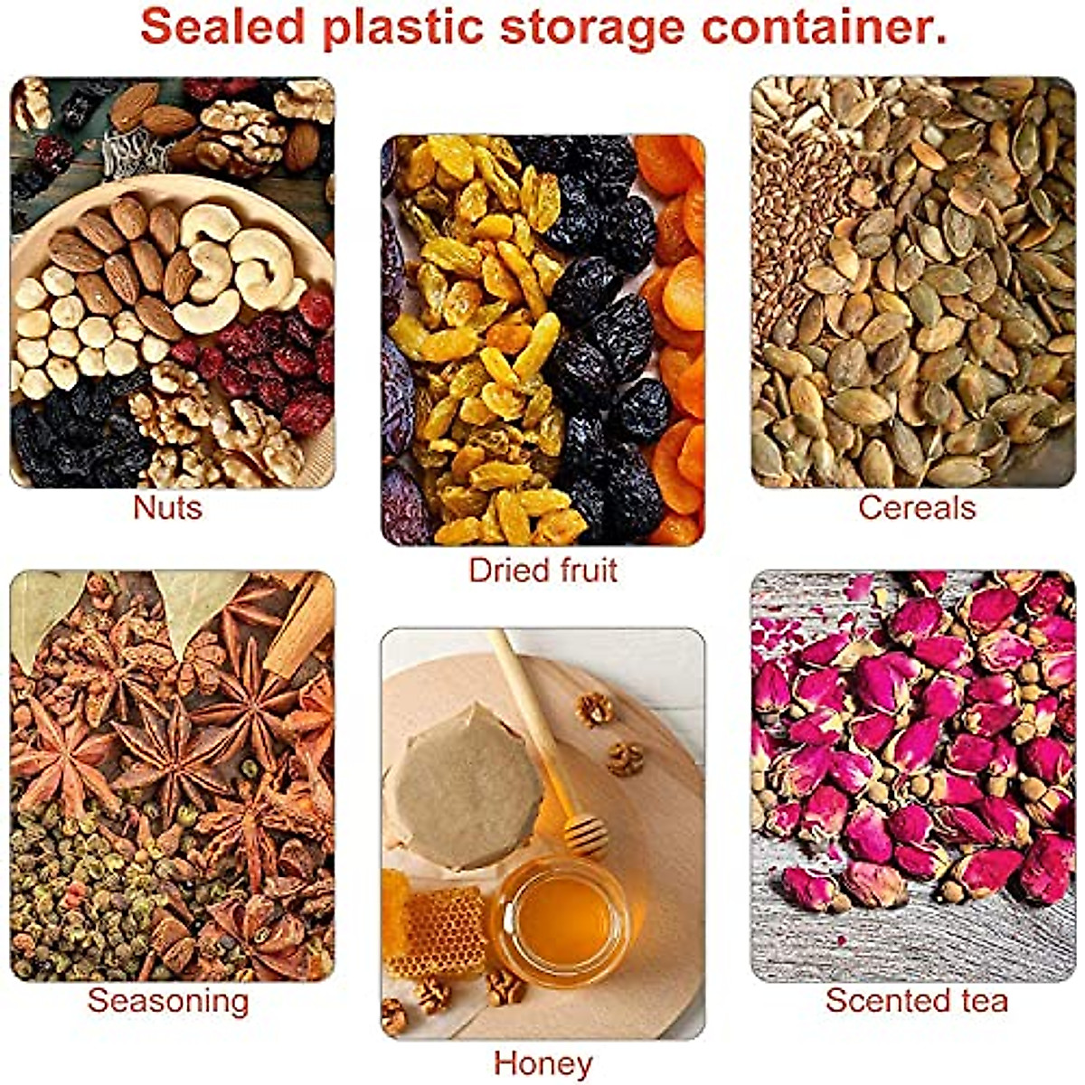 Axe Sickle 12 Ounce Clear Plastic Jars Storage Containers With Lids For Kitchen & Household Storage Airtight Container 3 PCS