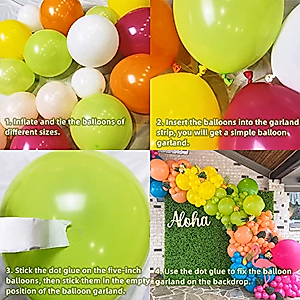 137Pcs Flamingo Tropical Balloon Garland Arch Kit- Luau Hawaiian Party Decorations with Multicolor Pineapple Cactus Foil Balloons for Encanto Fiesta Aloho Moana Themed Birthday Baby Shower Summer Beach Party