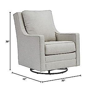 Signature Design by Ashley Kambria Contemporary Swivel Glider Nursery Accent Chair, Gray