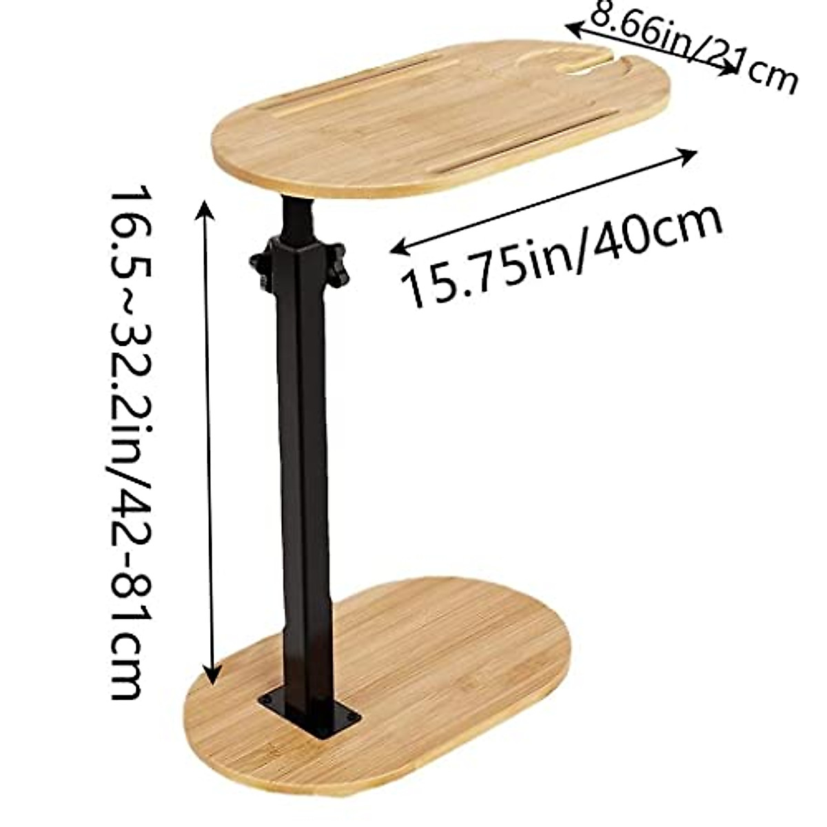 YEBDD Wooden Bathtub Tray Adjustable Table Side Shelf Drawing Living Dressing Room Bathroom