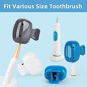 Waenerec Toothbrush Cover Cap Toothbrush Coverings Clips Portable Toothbrush Protector Toothbrush Storage Head Cover for Bathroom Home Travel Toothbrush Case - 6 Packs