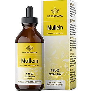 Mullein Leaf Tincture - Lung Cleanse - Vegan Mullein Drops - Lung Detox - Respiratory Health and Immune Support Drops - Natural Supplement Liquid Extract 4 fl.oz.