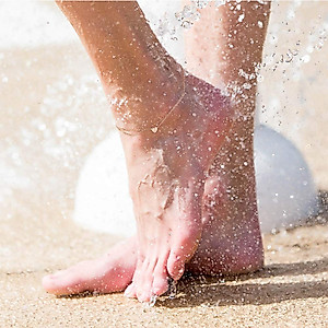 Ursteel Ankle Bracelets for Women, C Initial Anklets 14K Gold Plated Dainty Layered Heart Anklet Letter C Anklets for Women