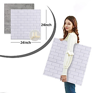 BEIYANG 2 PCS 24X24 in Photography Backdrop Boards with 2 PCS Brackets, Brick Wall Cement Backdrop Boards Kit for Flat Lay or Food Photography