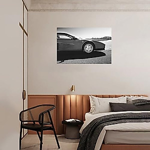 Car Poster Ferrari F40 Supercar Posters Racing Car Canvas Wall Art For Boy's Bedroom SuperCar Wall Decor Unframe-style 36x24inch(90x60cm)
