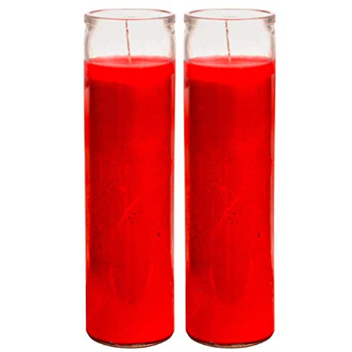 TopNotch Outlet Prayer Candles - Red Wax Candle (2 Pc Bulk) Great for Sanctuary, Vigils and Prayers - Unscented Glass Candle Set - Jar Candles - Spiritual Religious Church